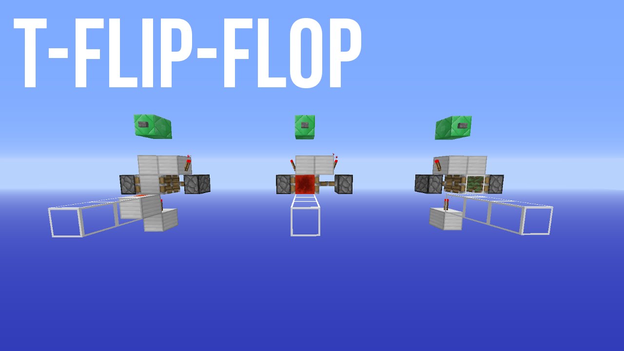 Redstone Basics: T-Flip-Flop - [HD] [GER] - YouTube