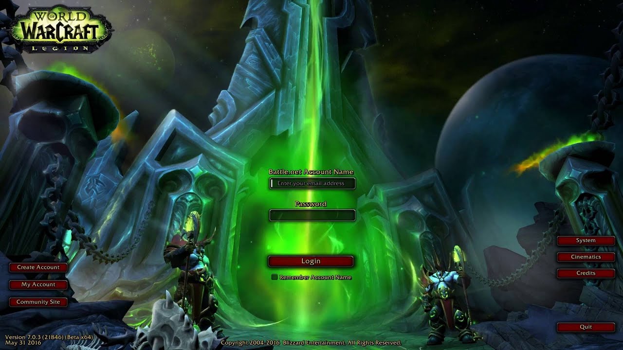 Legion Login Screen - YouTube