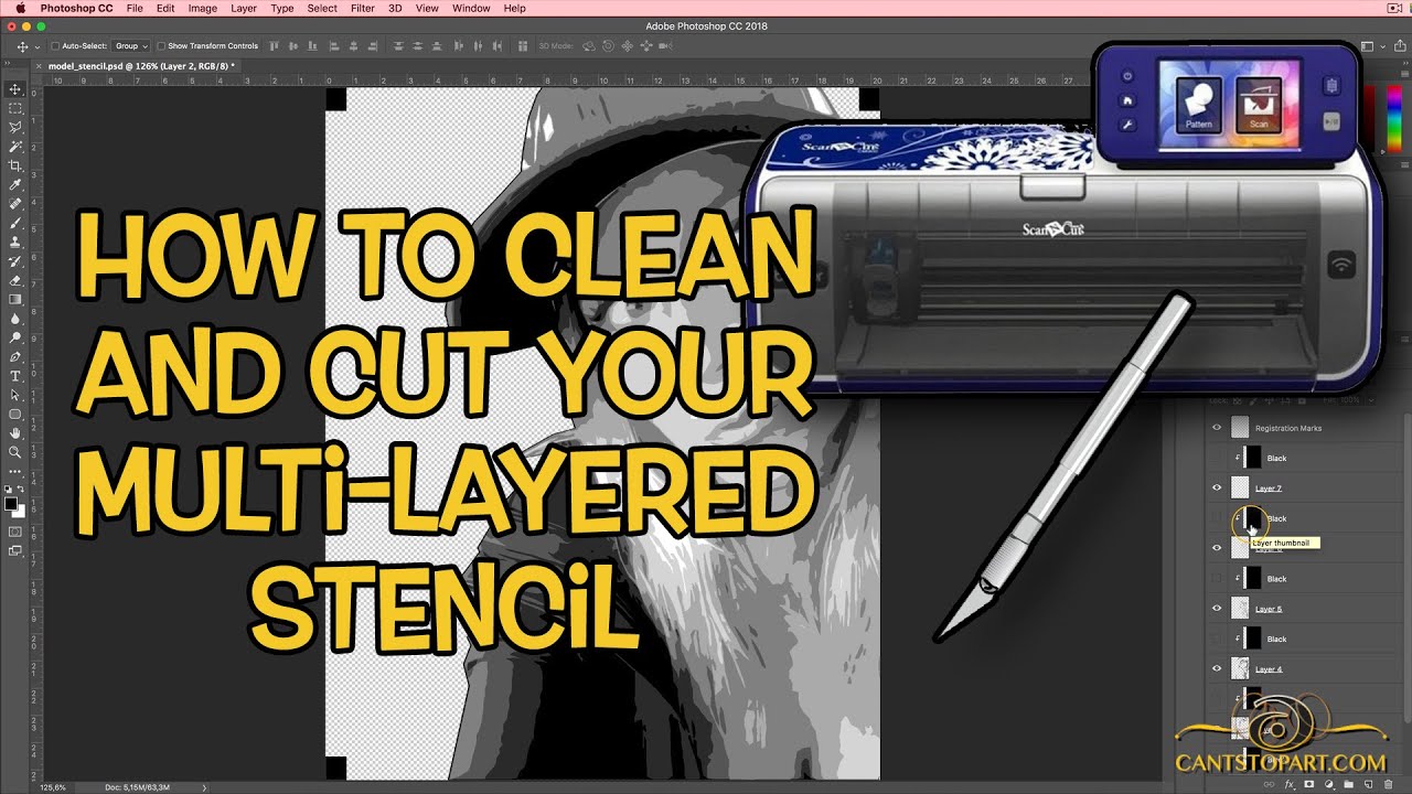 How to Clean and Cut Your Multi-Layered Stencil | Cant Stop Art - YouTube