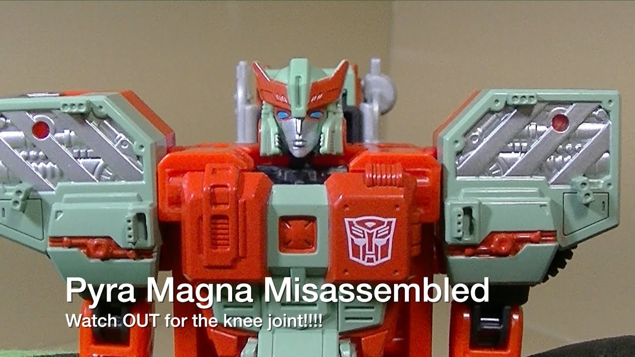 Transformers Victorion Pyra Magna Misassembled Knee - YouTube