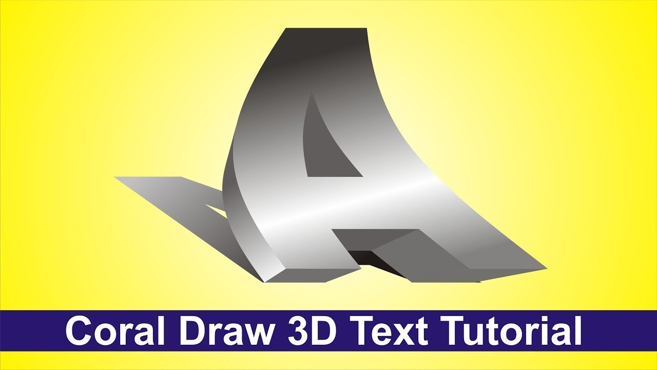 Letter A 3d Logo Design in corel draw || coreldraw tutorial in hindi ...