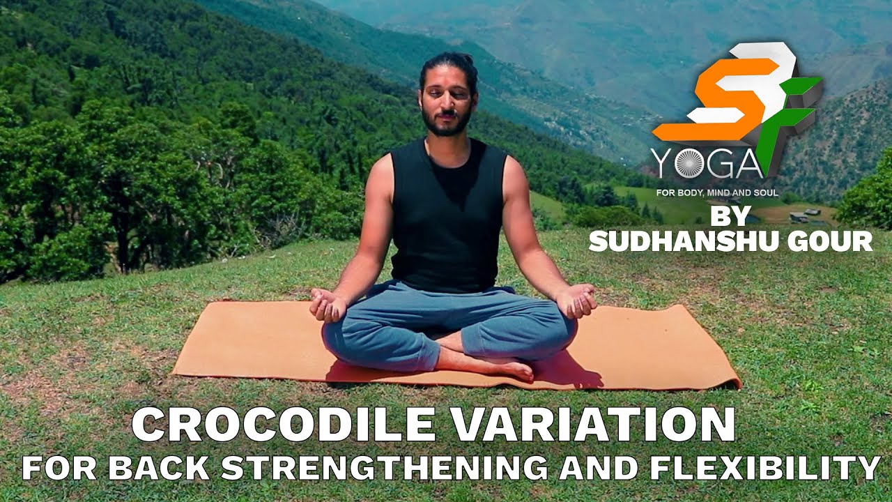 CROCODILE VARIATION For Back Strengthening and Flexibility || Yoga for ...