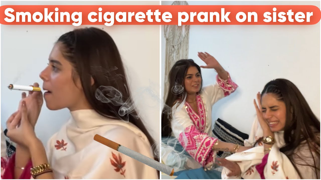 Smoking Cigarette PRANK on Sister 😀 - YouTube