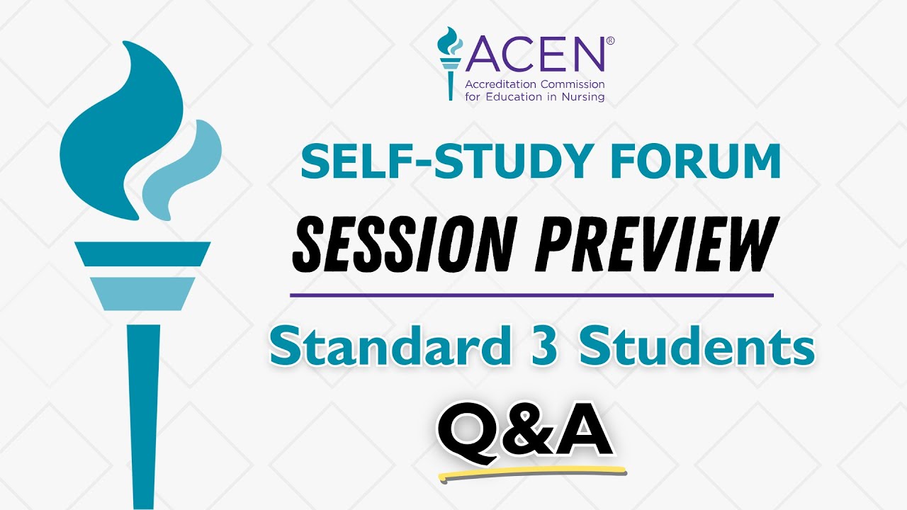 ACEN Self-Study Forum Session Preview: Standard 3 Q&A - YouTube