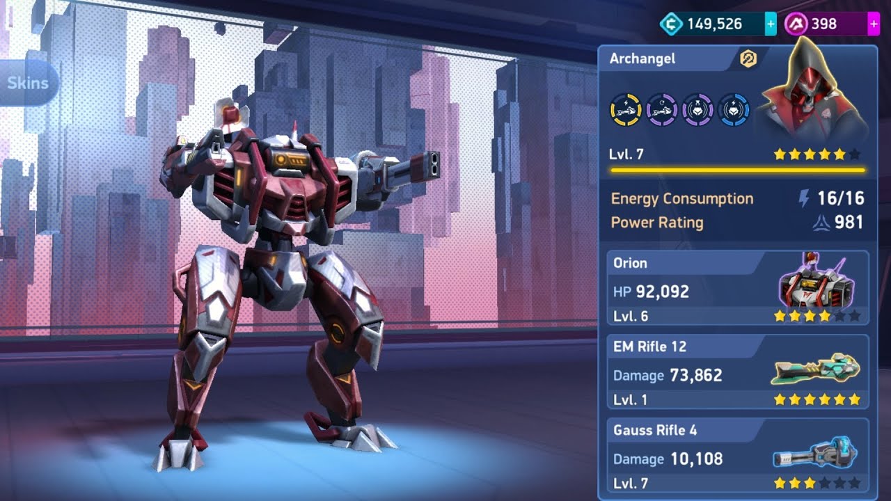 trying out my new Mech orion with EM RIFLE 12 _ Mech Arena-pro boi ...