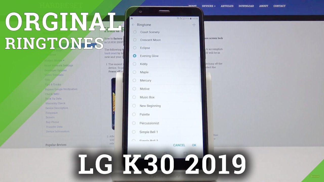 How to Change Ringtone in LG K30 2019 – Ringtone List - YouTube