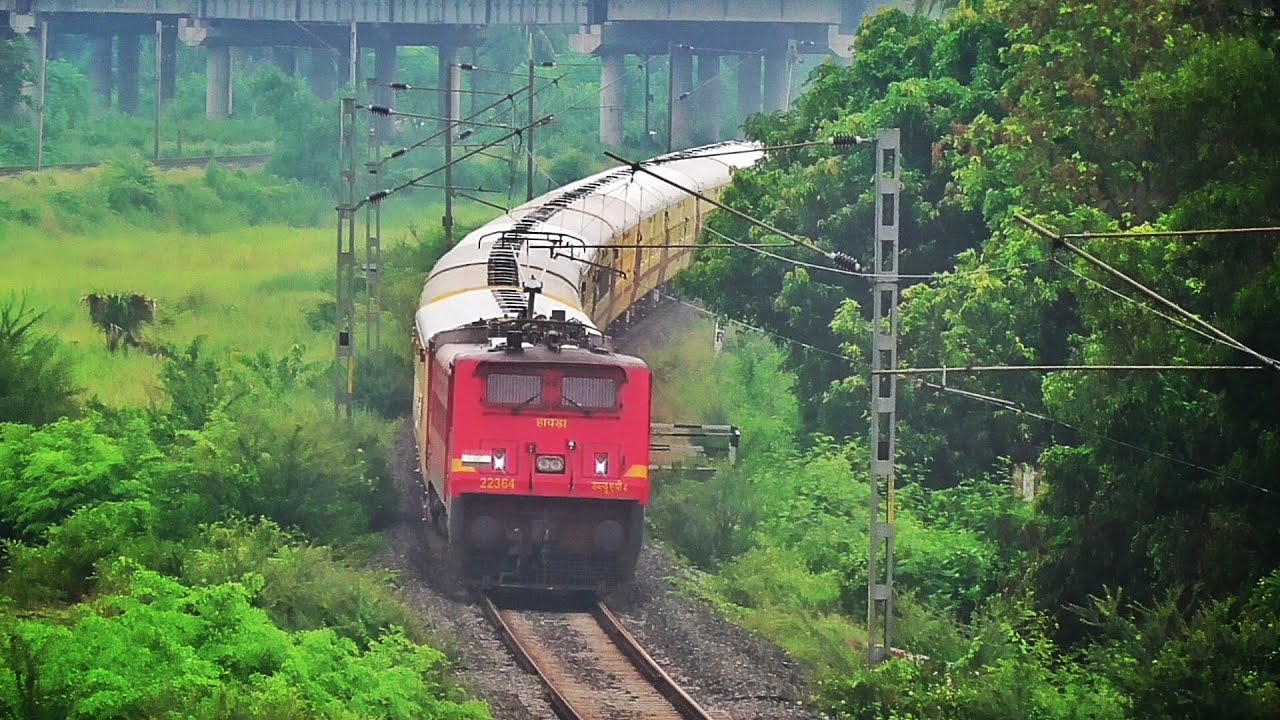 Indian Express Train with Brand New UTKRIST Coach Running Smoothly ...
