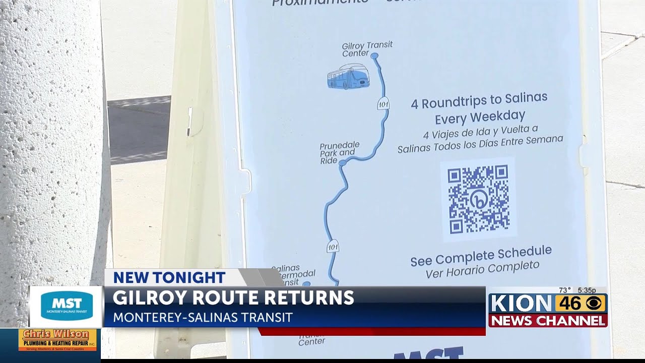 Riders thrilled about MST service returning to Gilroy - YouTube