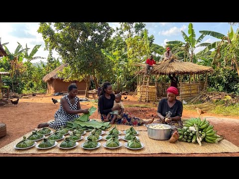 Roofing our Traditional Gazebo & Preparing a Super Tasty African Meal