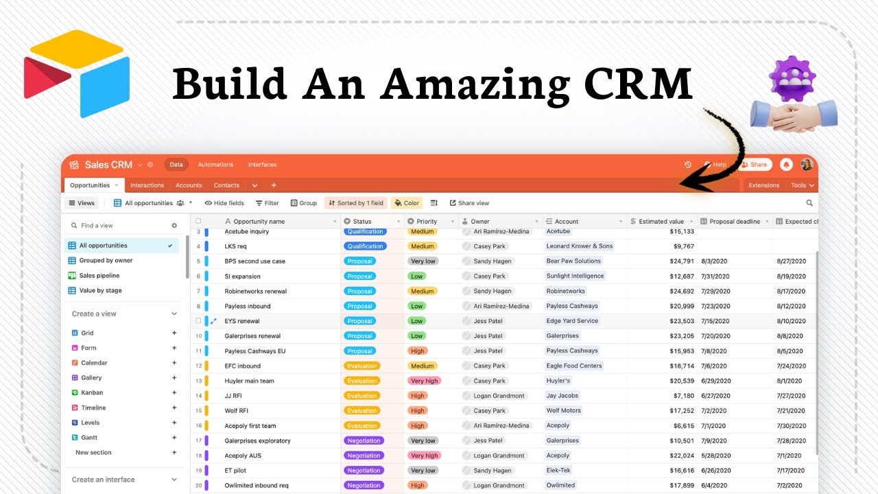 How to build an amazing Airtable CRM (Organize Contacts Easily) - YouTube