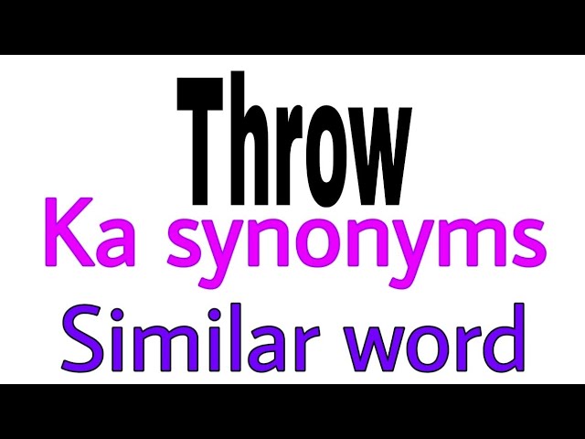 Thrown Out Synonym