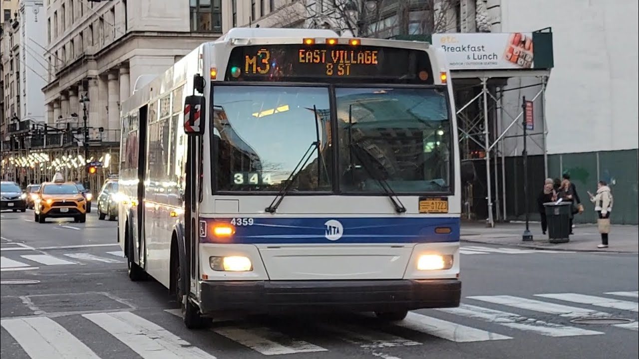 MTA NYCT: 2009 Orion VII NG HEV #4359 on the M3 @ 5th Ave & West 33rd ...