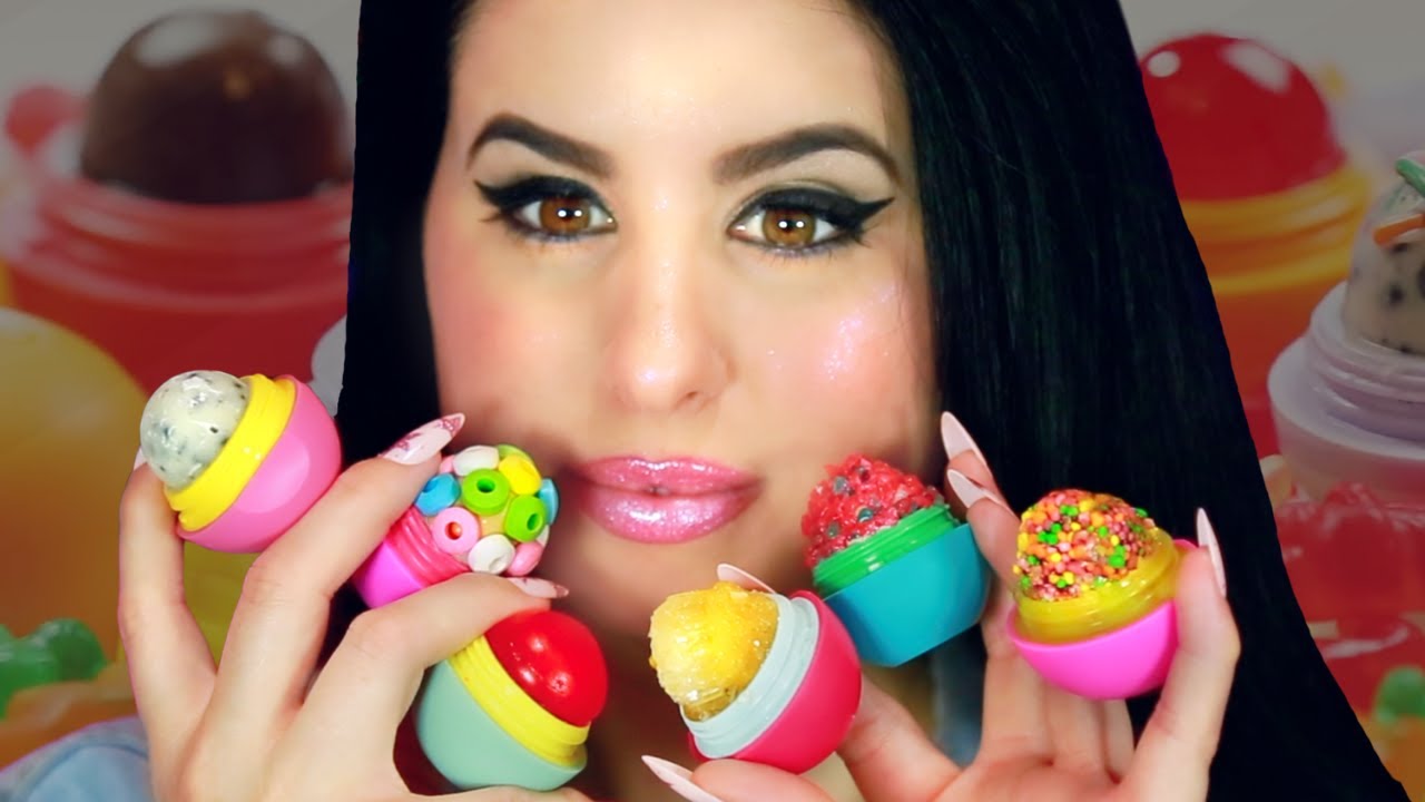ASMR DIY Edible EOS Lip Balm Tutorial Sweet, Tapping Tingles Candy Triggers, Whispers, Soft ...