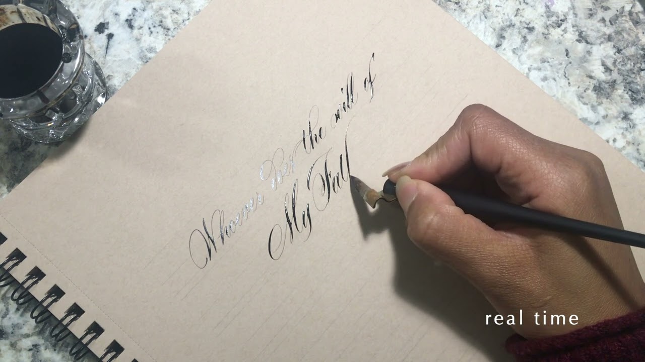Writing Matthew 12:50, another calligraphy video - YouTube
