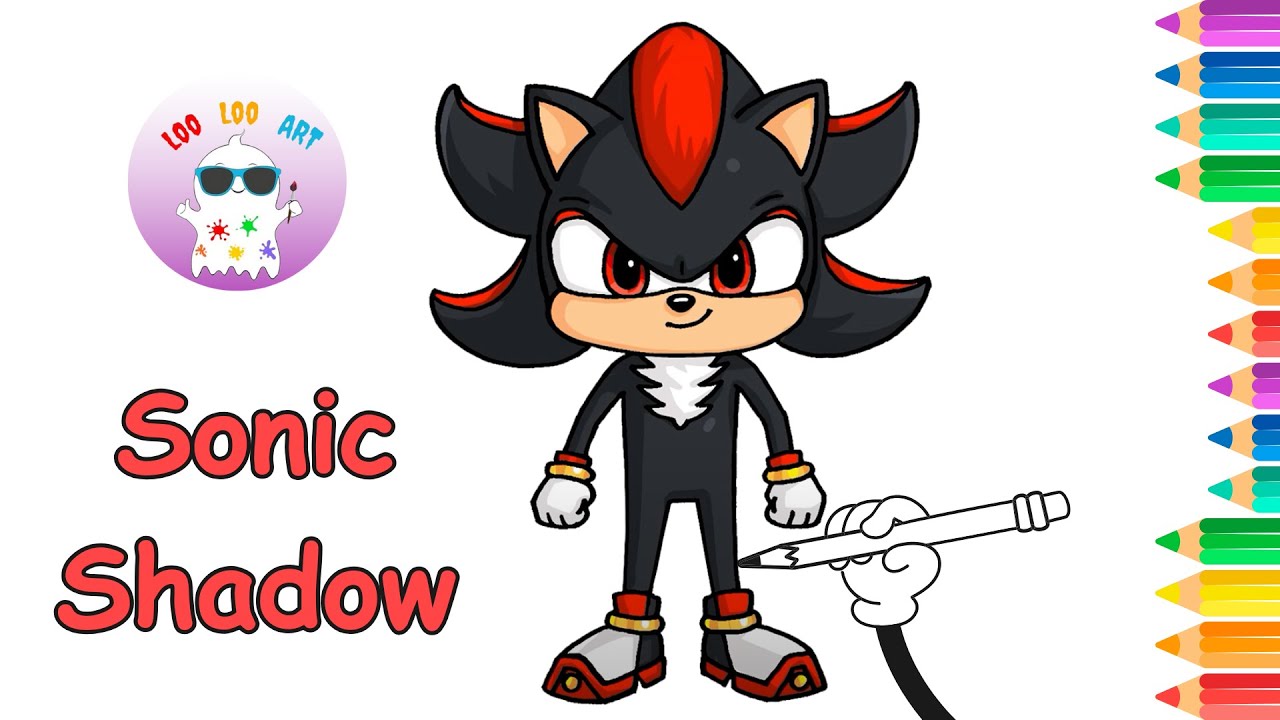 How to Draw Shadow the Hedgehog Easy | Sonic Character Drawing Tutorial ...