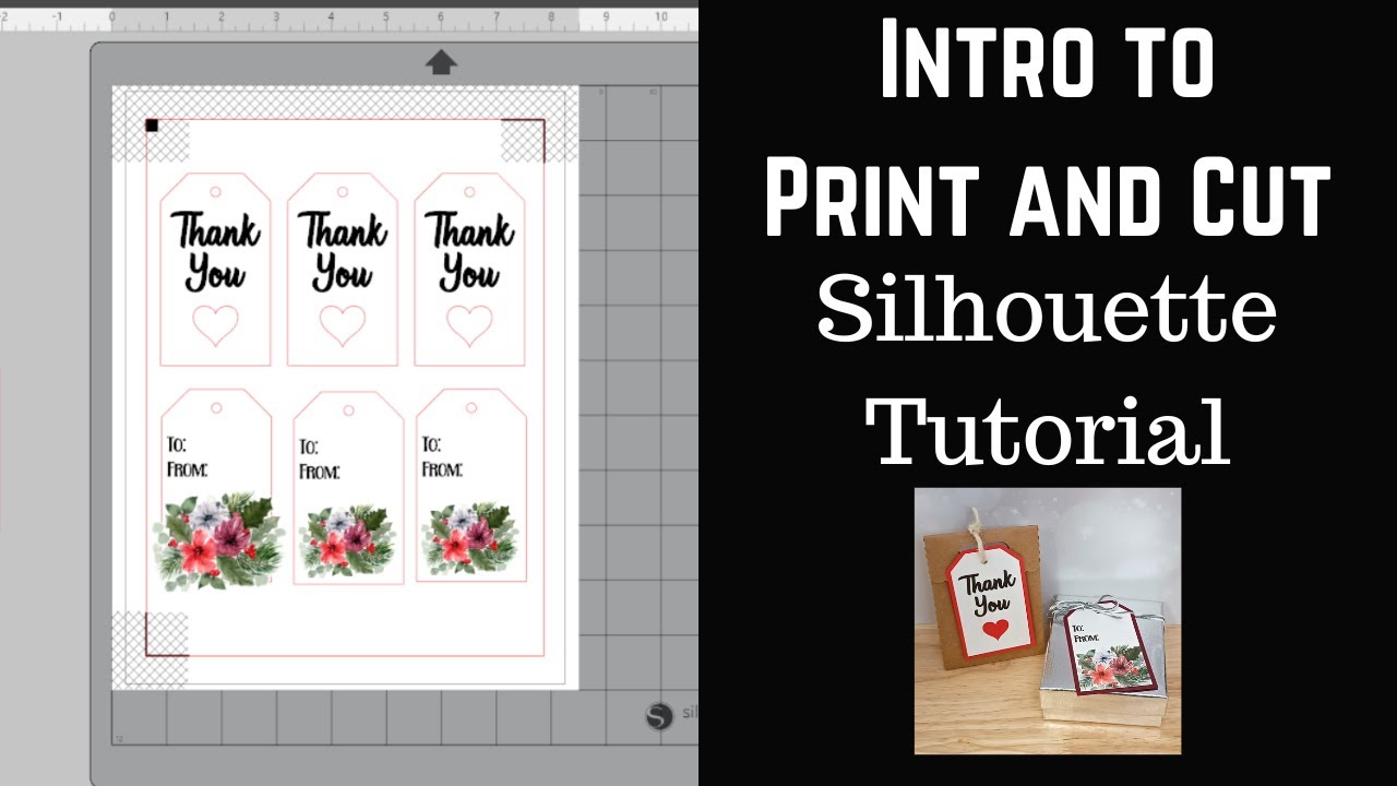 Silhouette Studio Tutorial Intro Basic Print and Cut - YouTube