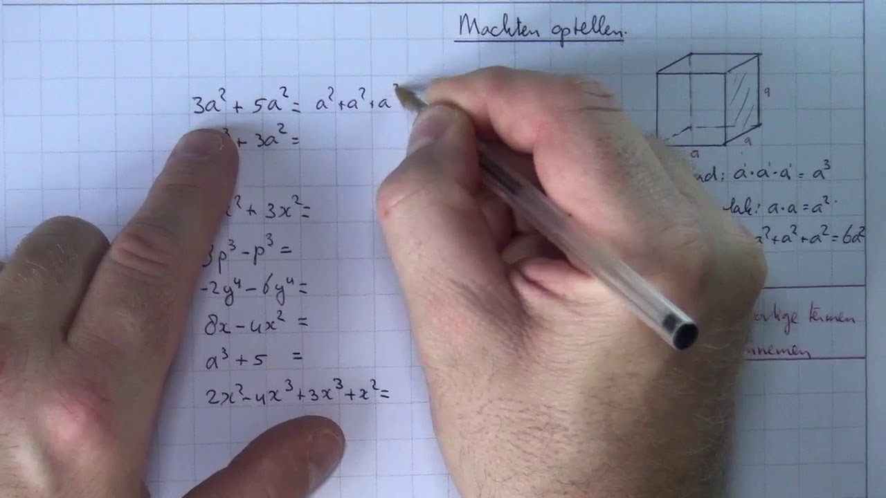vwo_klas1_12_H8_11 Machten optellen - YouTube