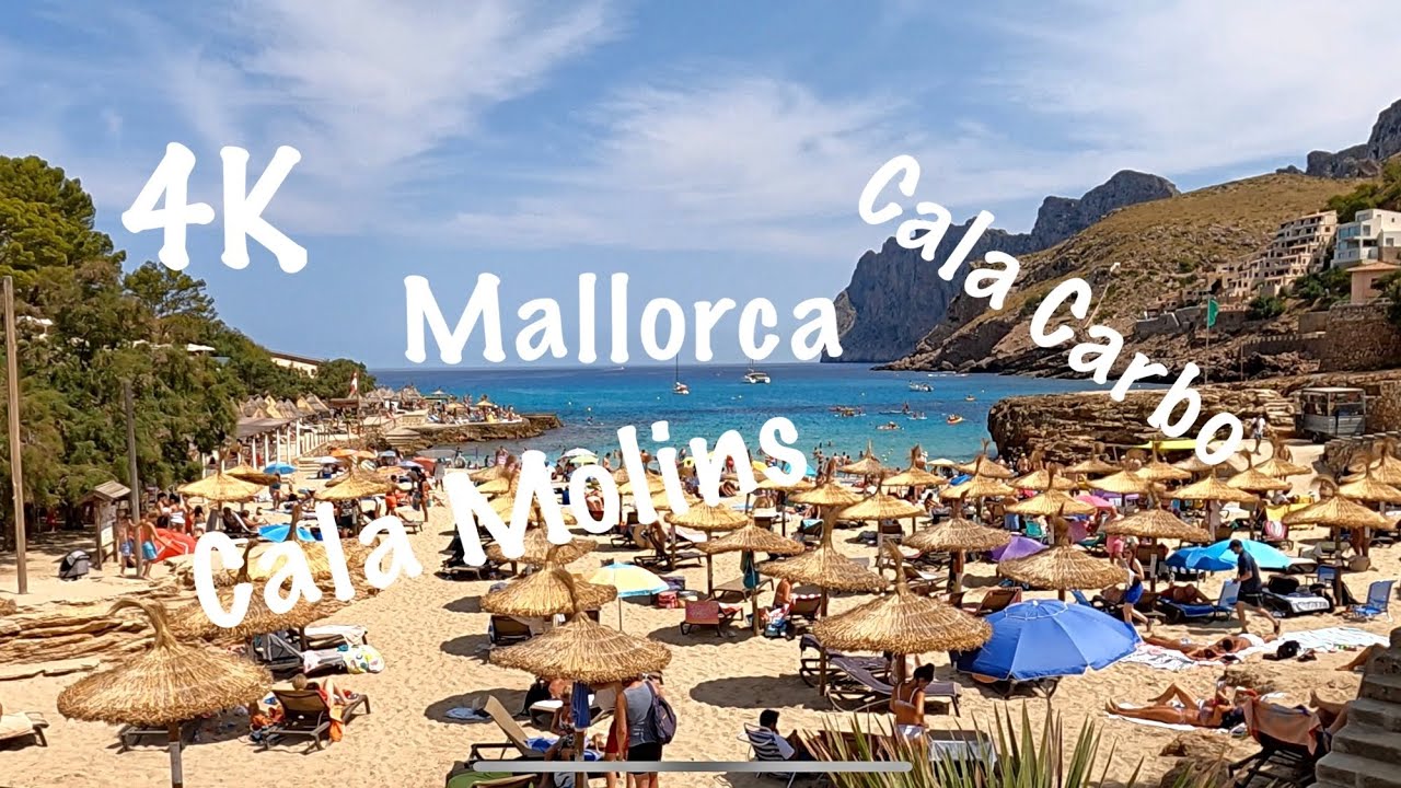 4K🏖Cala Molins ⛱Cala Carbo 🌞Mallorca (Majorca )Spain 2021,August,26 ...