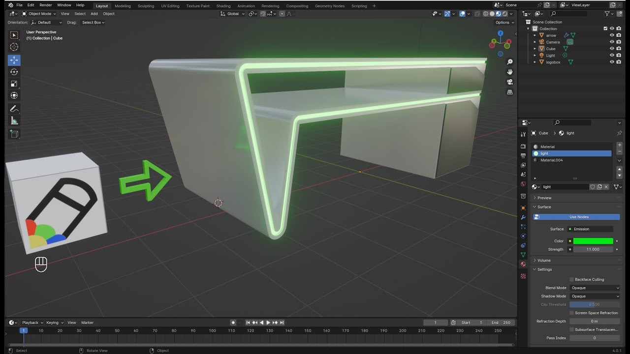 Blender building : Model EP-68.b : computer desk : โต๊ะคอม - YouTube
