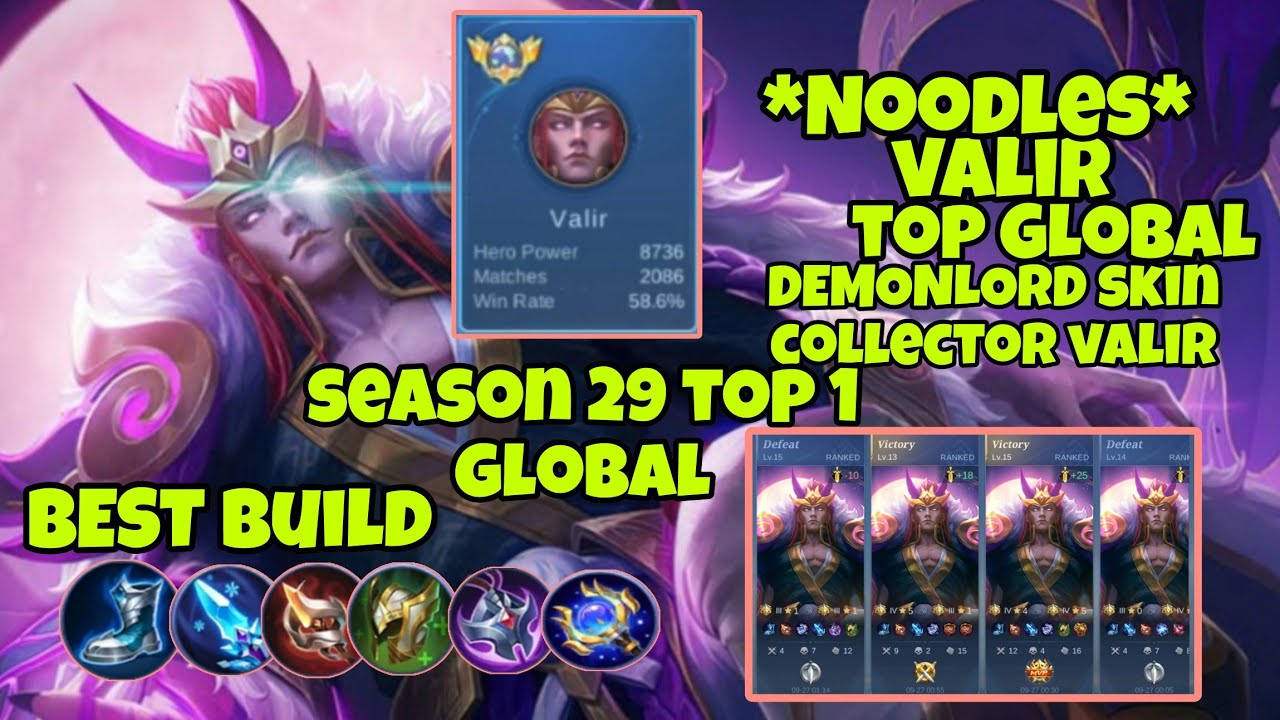 DEMONLORD COLLECTOR SKIN TOp Global VALIR no.1 😱 matches 2086 WINRATE ...