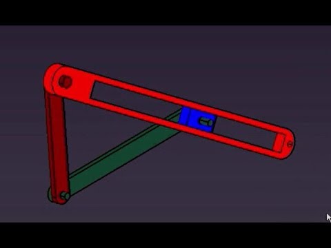 Crank And Slotted- Lever Mechanism animation - YouTube