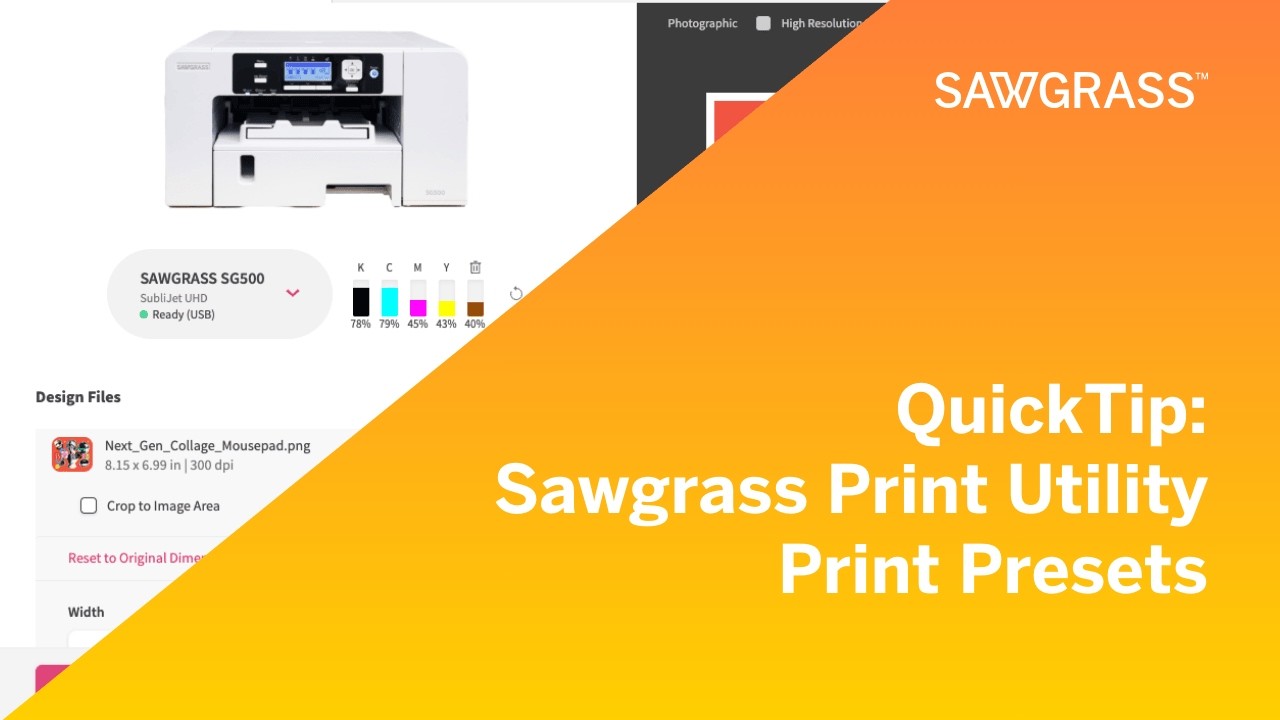 QuickTip: How to Use Print Presets in the Sawgrass Print Utility - YouTube