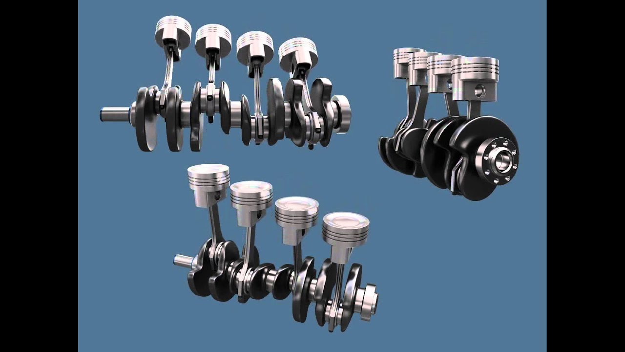 L4 Engine 3D Model by CGShape - YouTube