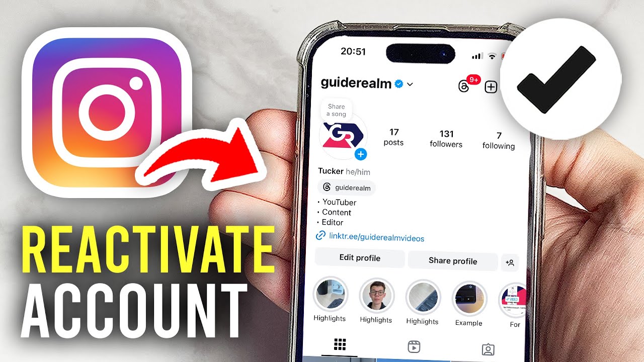 How To Reactivate A Instagram Account - Full Guide - YouTube