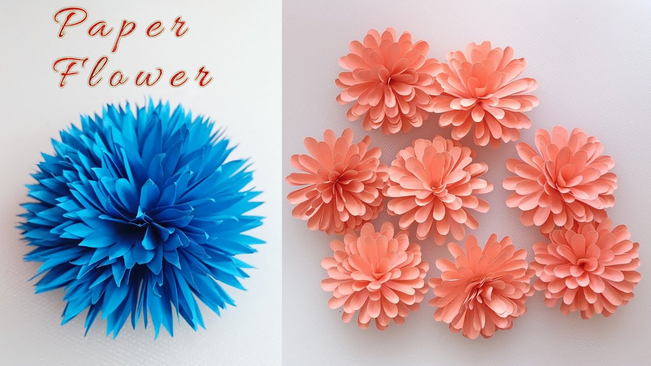 Very Easy Paper Flower Craft | Paper Flower Making Step By Step | DIY ...