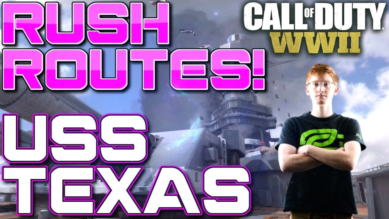 SND RUSH ROUTES on USS TEXAS! (COD WW2 Best Competitive Rush Routes ...