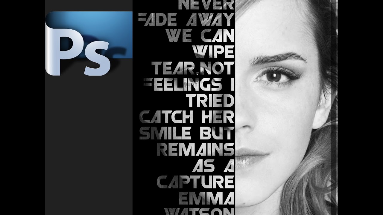 Text poster on face - Photoshop tutorial - YouTube
