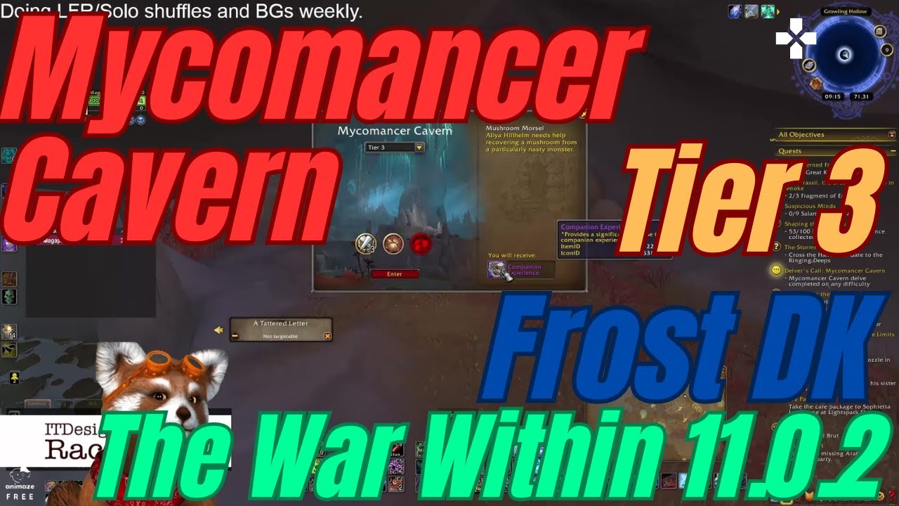 Delve: Mycomancer Cavern Tier 3 Frost DK | WoW The War With In 11.0.2 ...