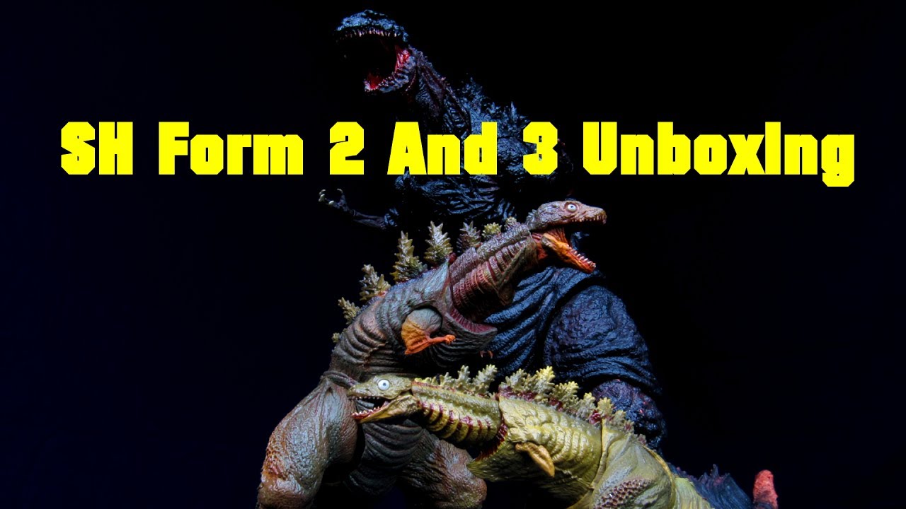 SH MonsterArts Shin Godzilla Forms 2 And 3 Unboxing - YouTube