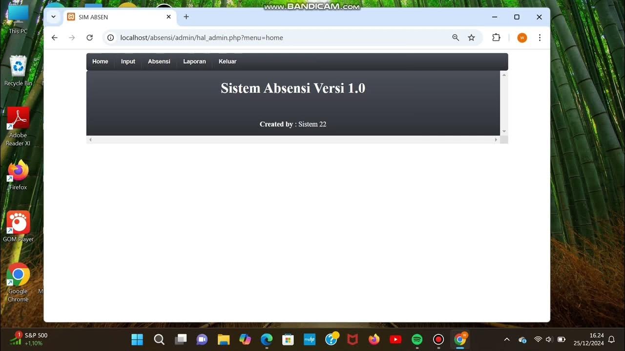 Tugas final pemrograman web,laporan kehadiran - YouTube