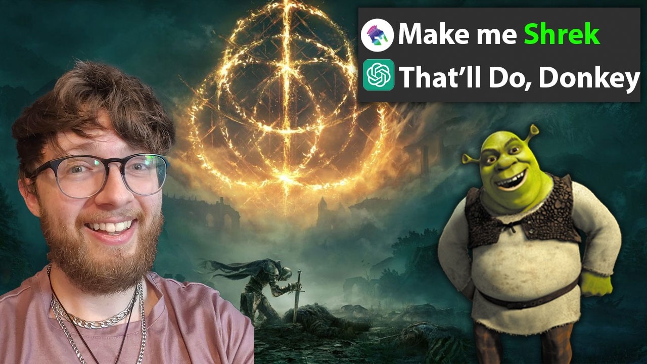 Forcing chatGPT to make me Shrek in Elden Ring - YouTube