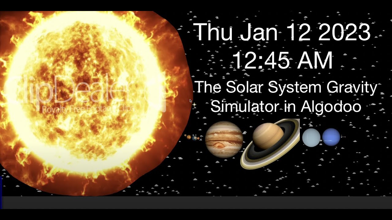 The Solar System Gravity Simulator in Algodoo - YouTube