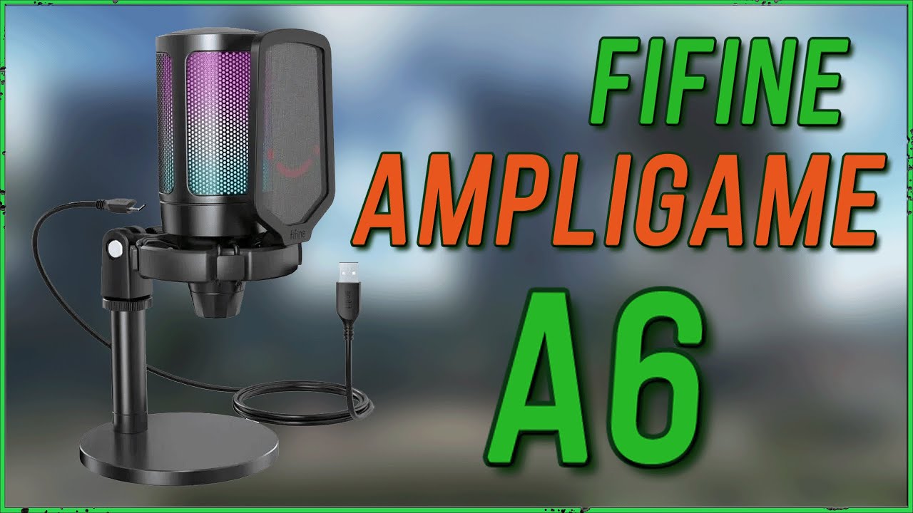 Fifine Ampligame A6 отличный бюджетный USB микрофон с RGB! - YouTube