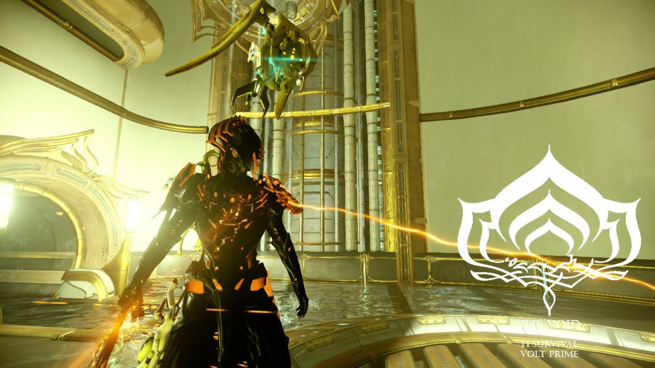 Warframe- The Void #5 T1 Survival Solo 46min- Volt Prime - YouTube
