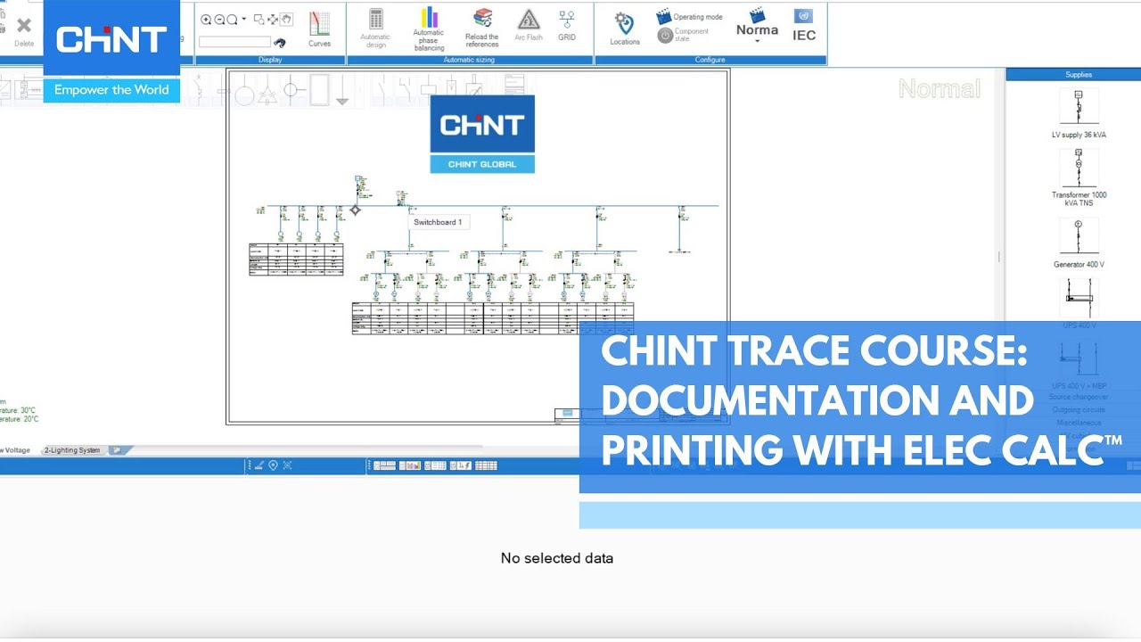 CHINT Trace Course: Documentation and Printing with elec calc™ - YouTube