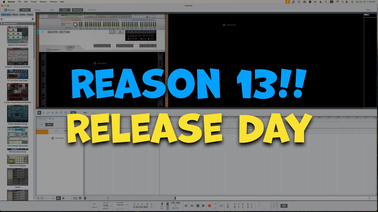 Reason Studio 13!! | Release Party - YouTube