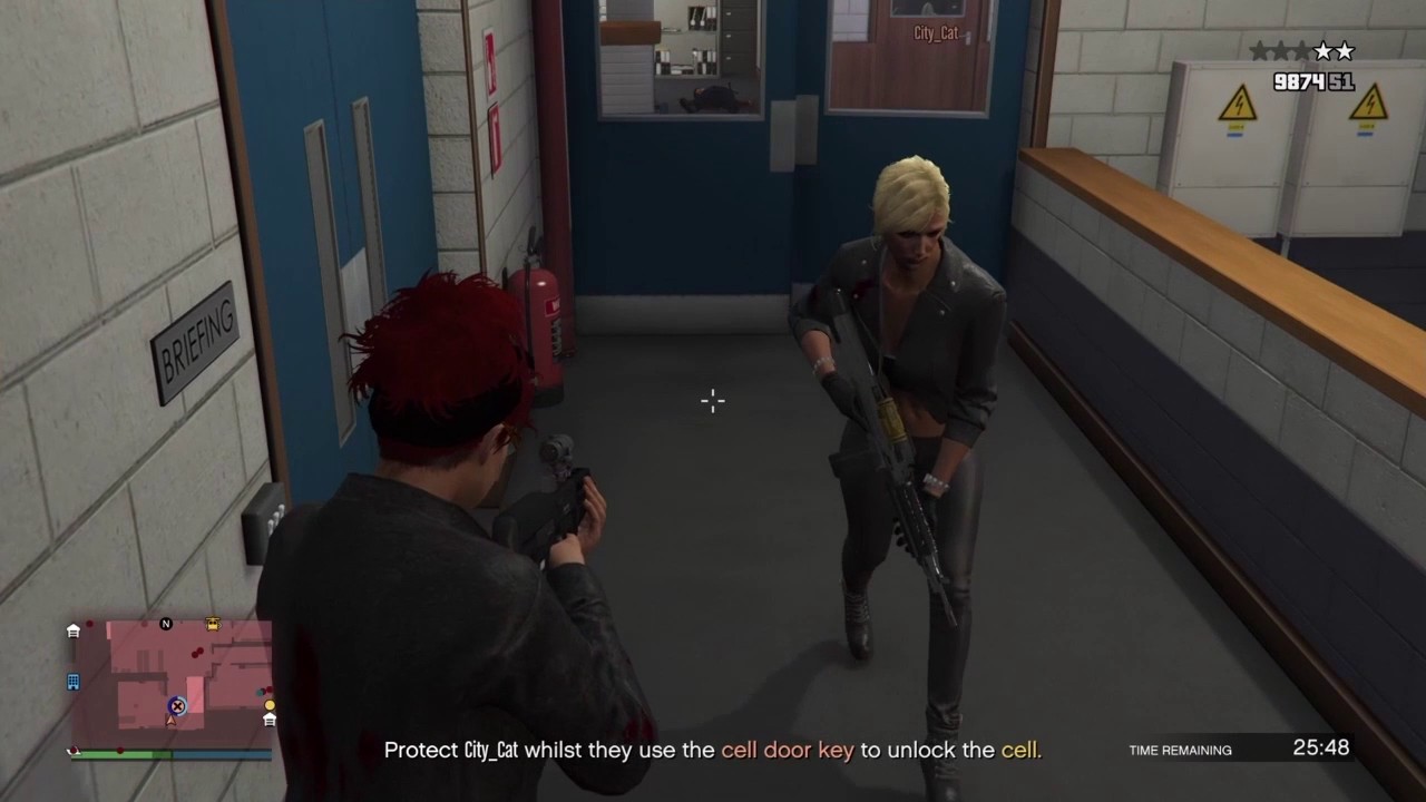 GTA 5 - P.O.W. (police station) - MC Clubhouse Mission - YouTube