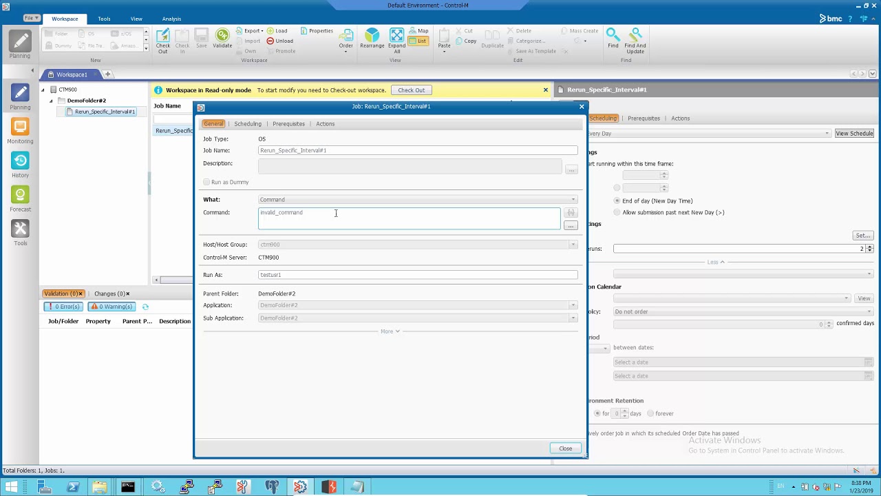 How to rerun a failed non-cyclic Control-M job at specified intervals ...