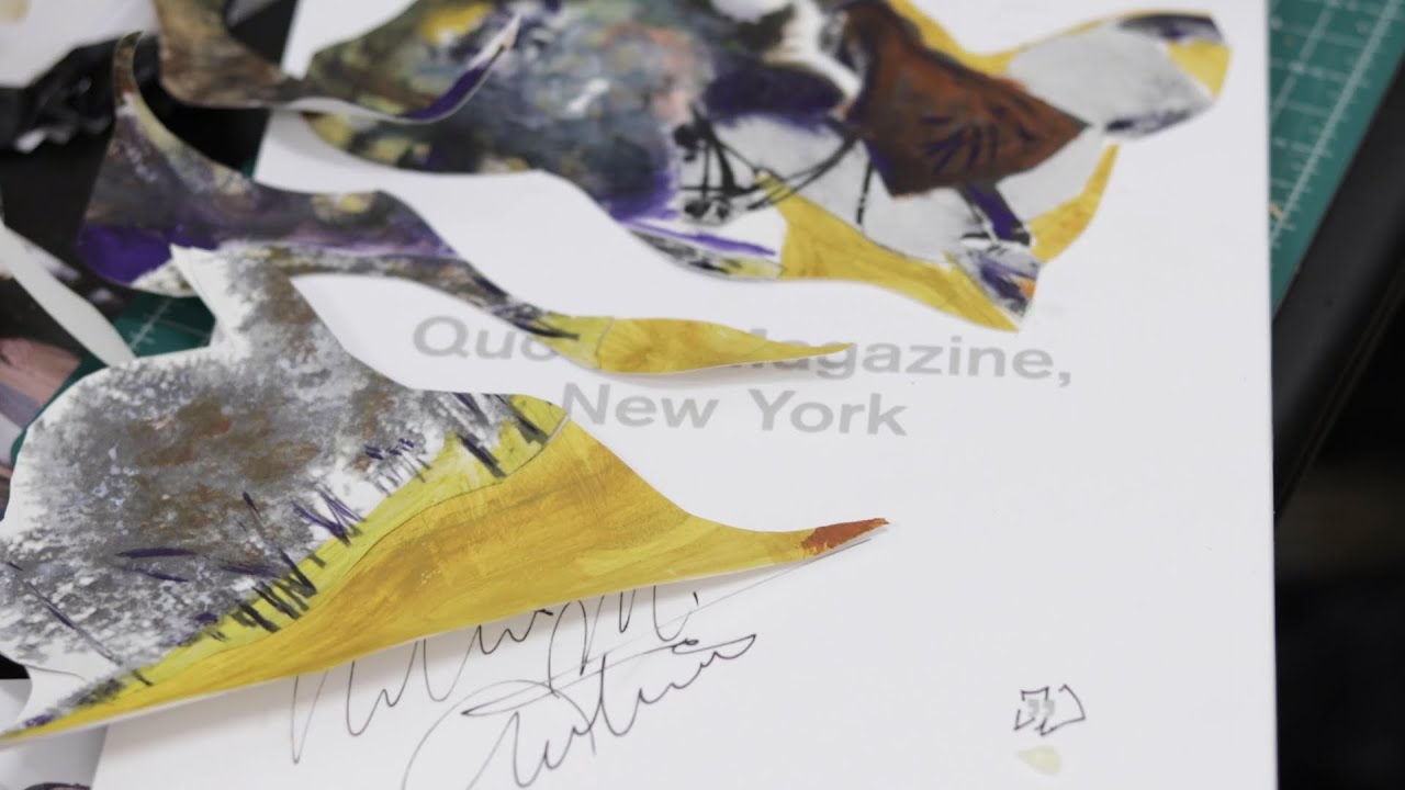 The Artist | Neter Antoine collages and paints on Quoted's cover - YouTube