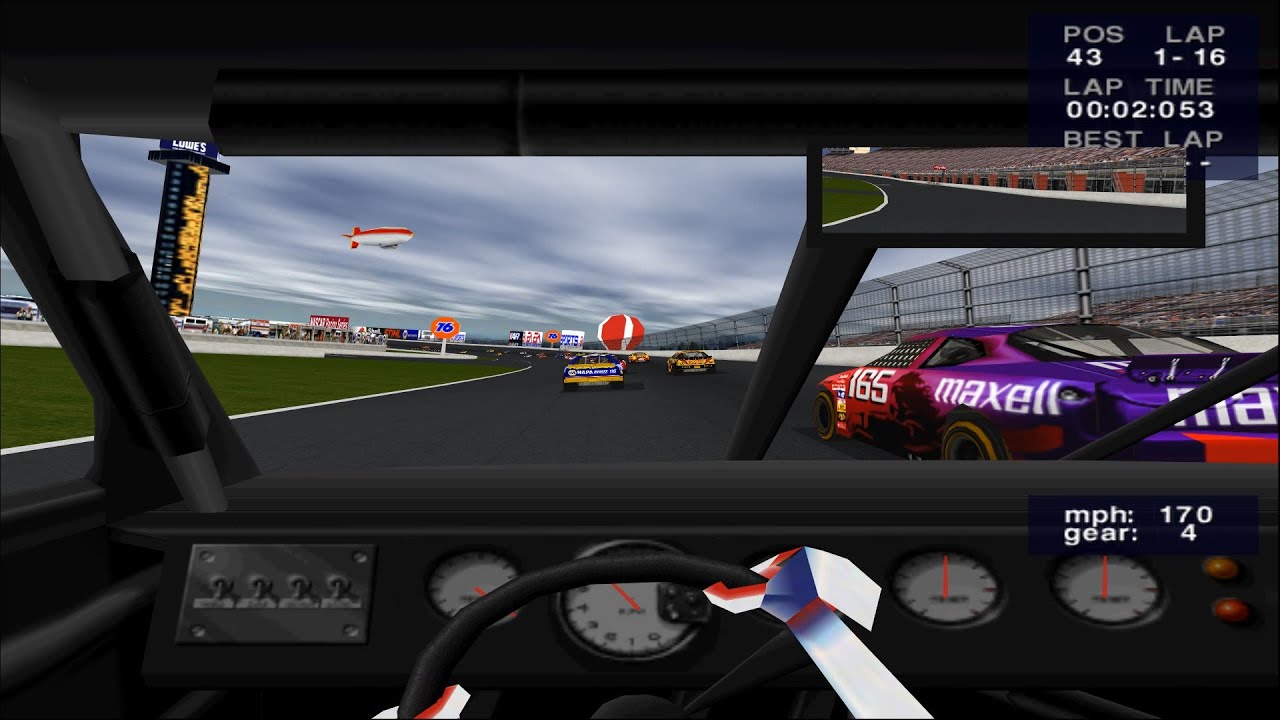 NASCAR Revolution SE in Hi-res Race1 - YouTube