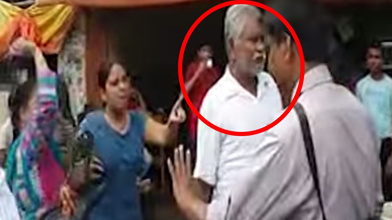 Lady Beats an Old Man with Slippers - Caught on Camera - YouTube