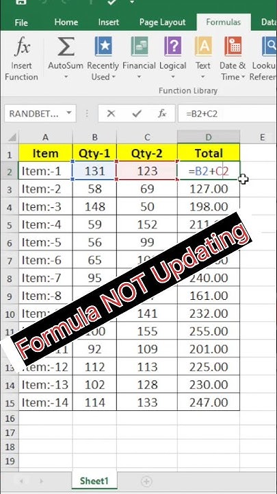 Excel Formula Not Calculating Automatically? Here's How to Fix It! - YouTube