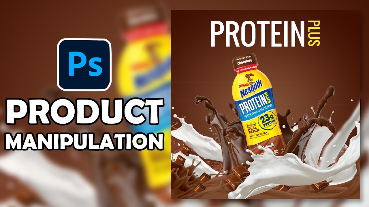 How To Make Milk Bottle Manipulation In Photoshop | Product ...