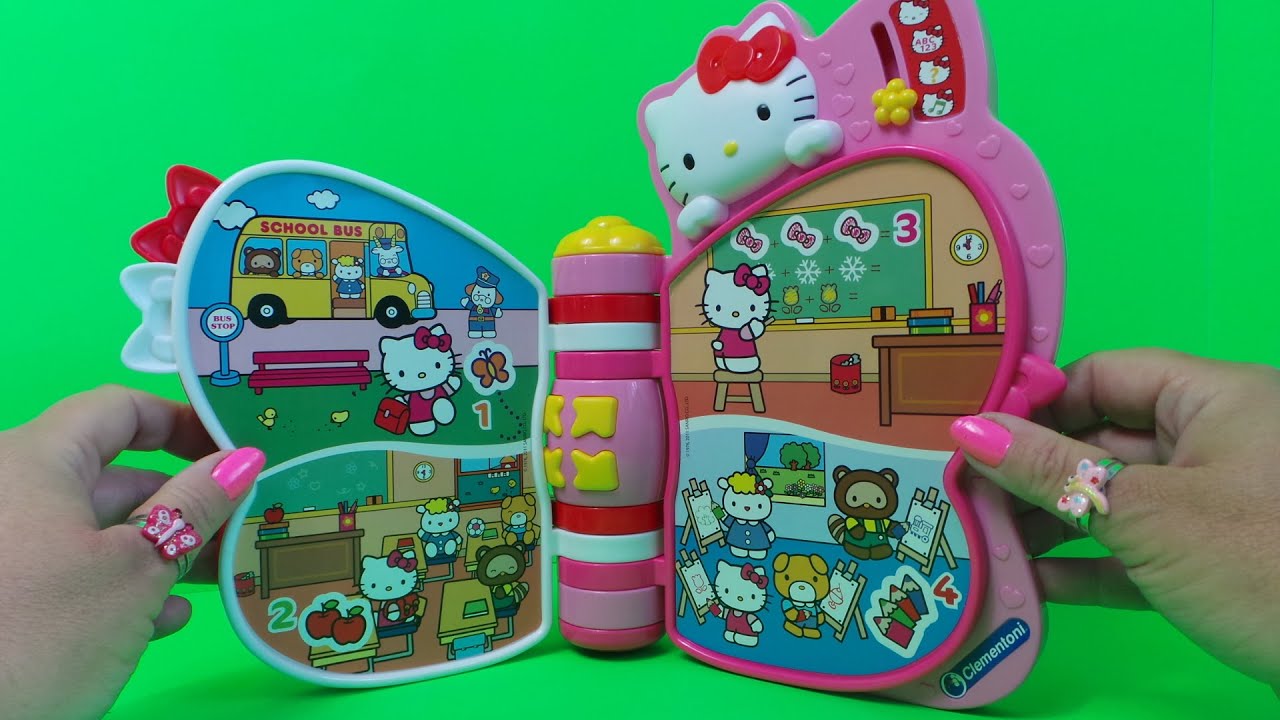 BOX OPENING OF SANRIO CLEMENTONI HELLO KITTY INTERACTIVE TALKING EBOOK ...