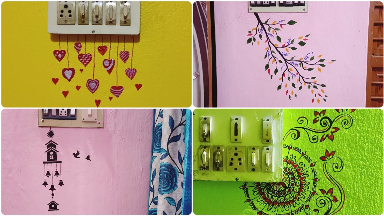 Simple switch board painting || how you will draw and create a ...