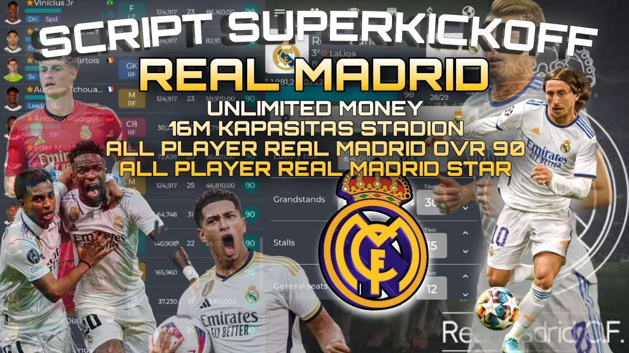 SCRIPT SUPERKICKOFF REAL MADRID UNLIMITED MONEY - YouTube